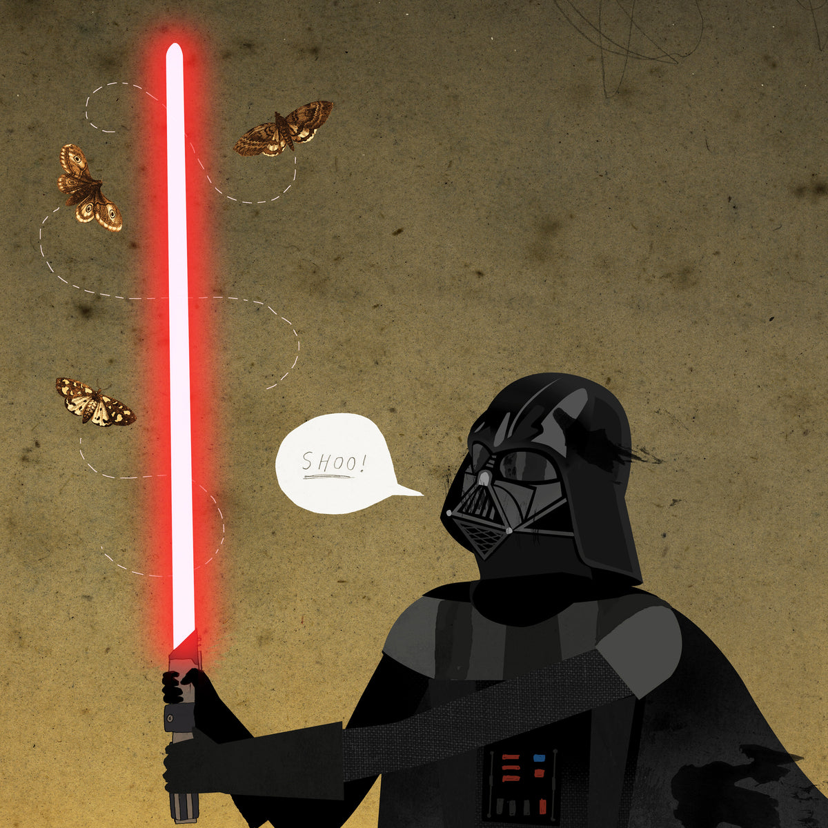 Darth Vader and moth - Art print by Patrick Latimer – Patrick Latimer