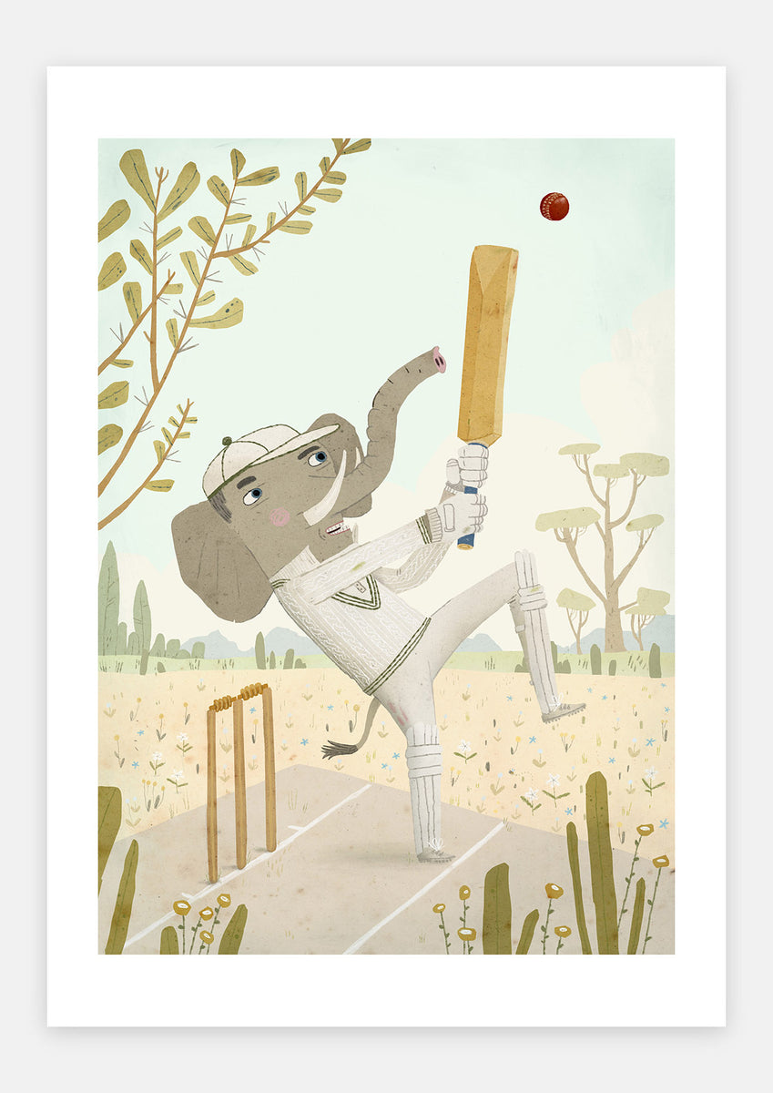 Cricket Elephant - Art print by Patrick Latimer – Patrick Latimer